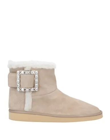ROGER VIVIER Leather Ankle Boots With Crystals