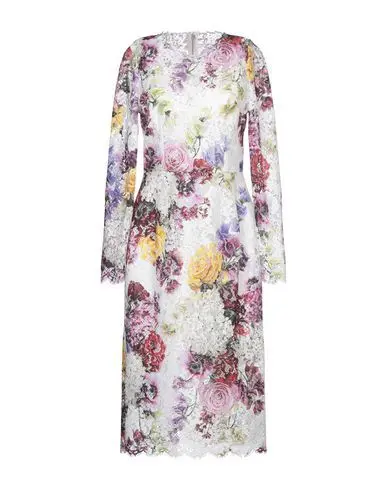 Dolce & Gabbana Midi Dress In Cotton, Viscose And Polyamide