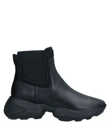 Hogan Ankle Boots In Leather And Textile Fibers