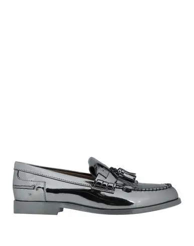 TOD'S Soft Leather Loafers - Silver