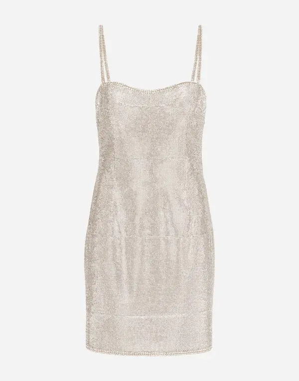 Dolce & Gabbana Crystal Mesh Mini Dress