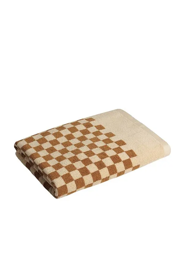 BAINA Roman Pool Towel In Brown - Cedar & Sand