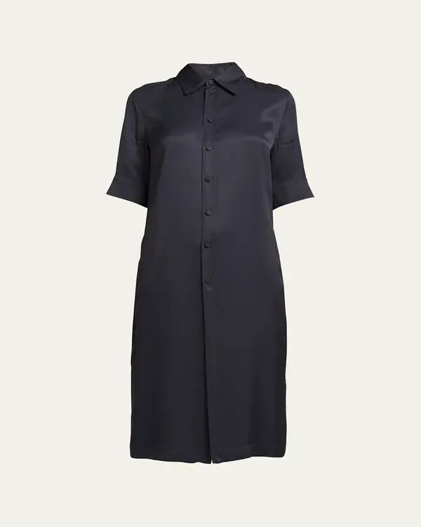 JIL SANDER Short-sleeve Collared Tunic Shirt
