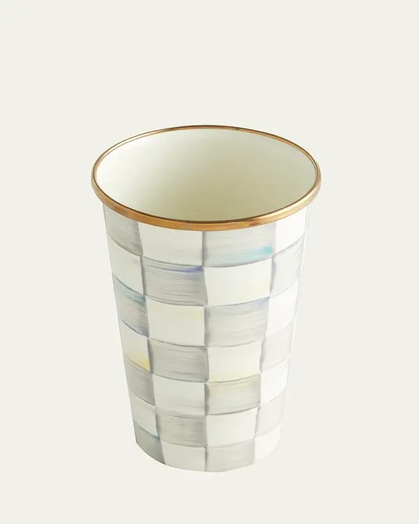 MACKENZIE-CHILDS Sterling Check Enamel Tumbler, 20 Oz