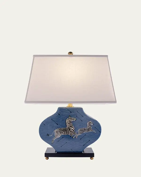 PORT 68 Zebra Blue Lamp - Blue/white