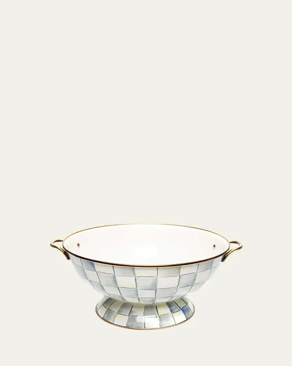 MACKENZIE-CHILDS Sterling Check Everything Bowl