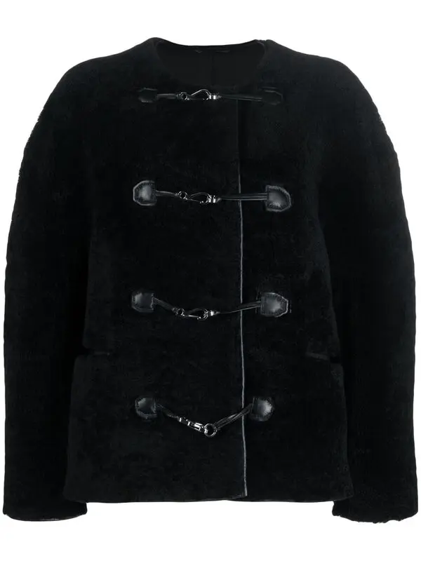 TOTÊME Teddy Shearling Jacket - Black