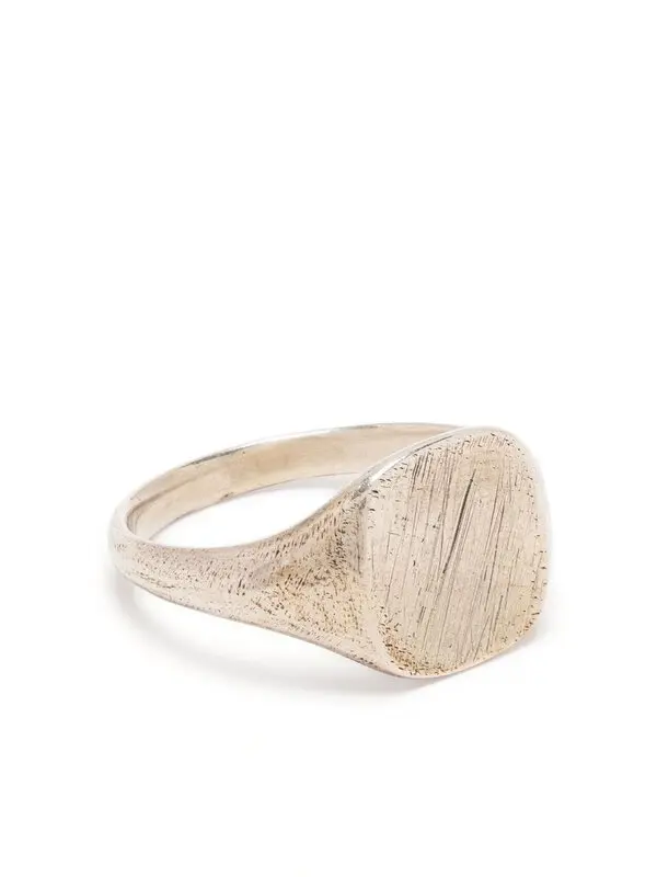 Werkstatt:München Scratched Sterling Signet Ring