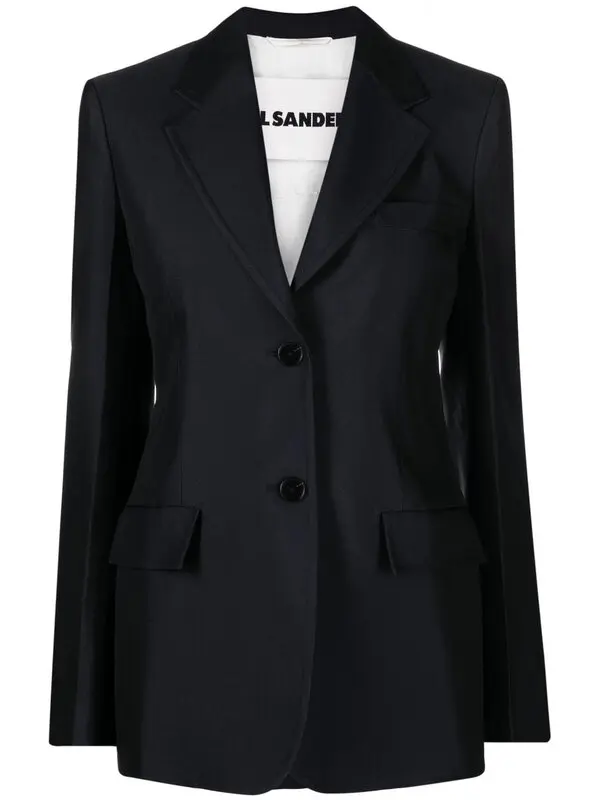 JIL SANDER Tailored Single-breasted Blazer - Blue