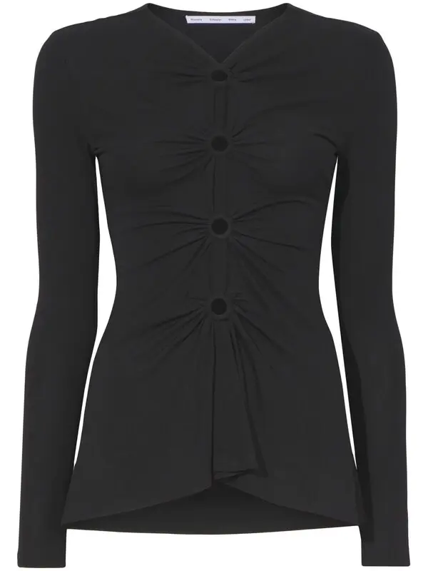 Proenza Schouler White Label Cut-out Detailed Long-sleeved Top
