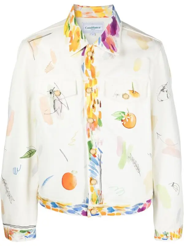 Casablanca Fruit-print Cotton Jacket