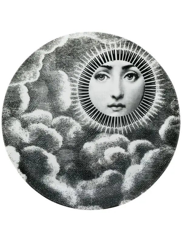 FORNASETTI Face Print Plate - White