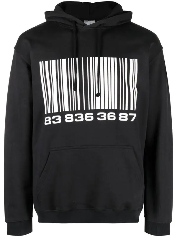 VTMNTS Big Barcode Cotton Hoodie