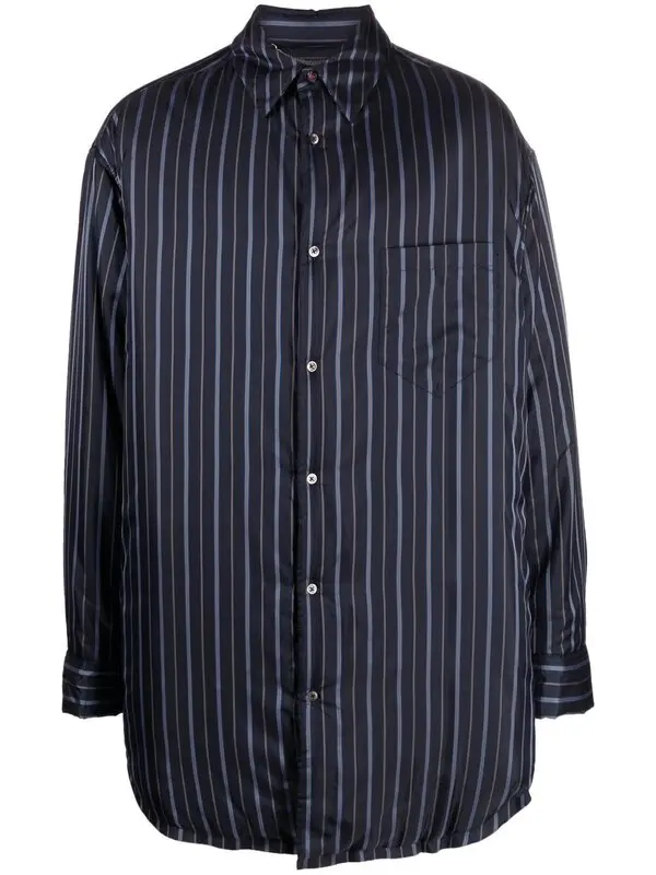 MAISON MARGIELA Striped Padded Shirt - Blue