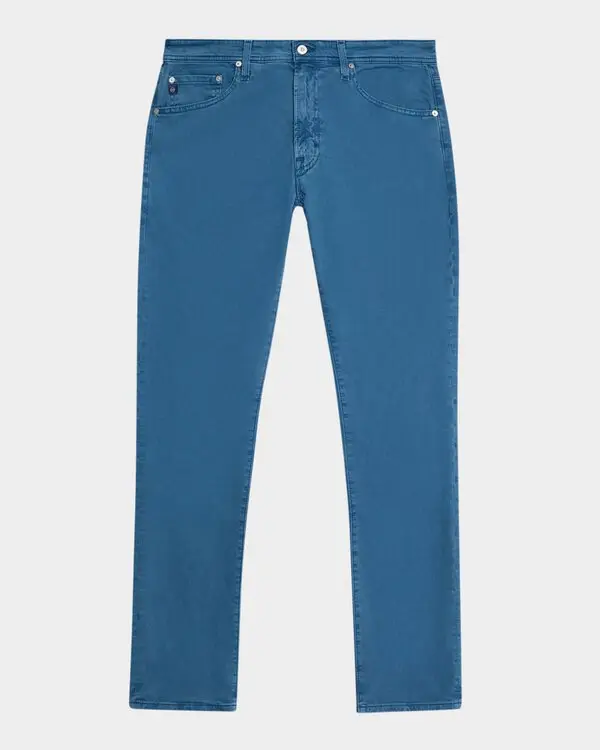 Ag Everett Slim-straight Twill Pants - Mdblue