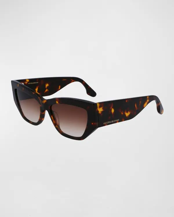 Victoria Beckham Acetate Cat-eye Sunglasses - Dark Havana