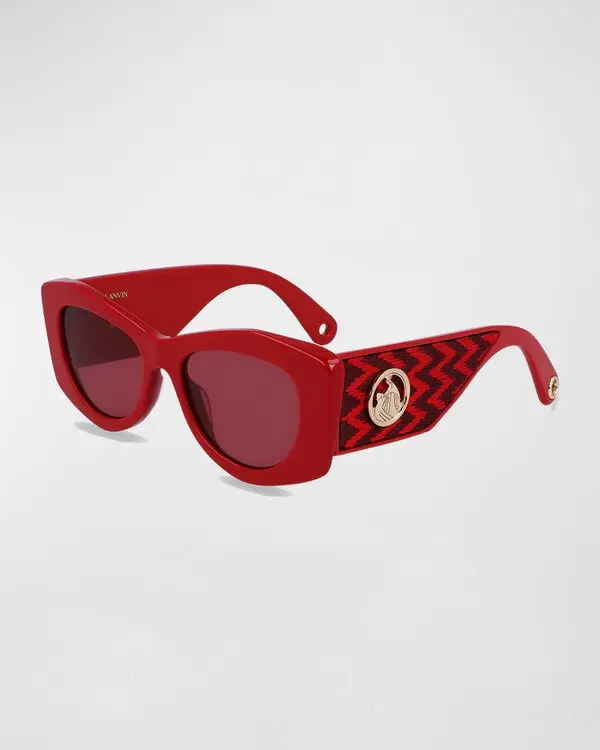 Lanvin Mother & Child Acetate Butterfly Sunglasses - Red | Editorialist