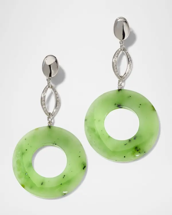 SANALITRO Smokey Quartz And Diamond Earrings