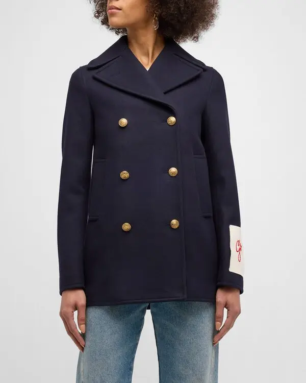 Golden Goose Wool Double-breasted Pea Coat