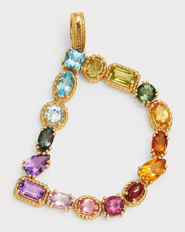 Dolce & Gabbana Fine Gem 'd' Charm Pendant - Multicolor