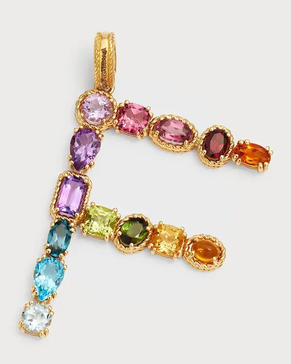 Dolce & Gabbana Fine Gem 'f' Charm - Multicolor