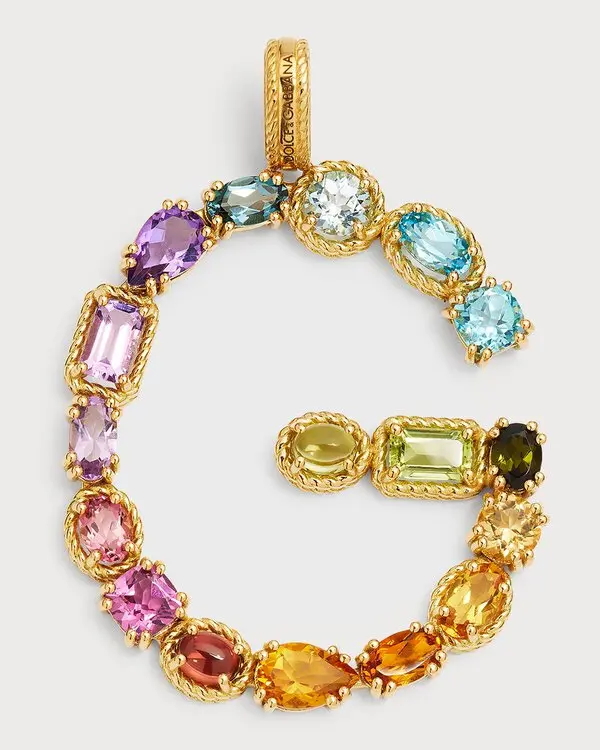 Dolce & Gabbana Letter G Charm Pendant - Multicolor