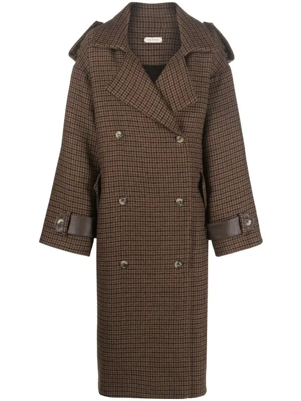 THE MANNEI Houndstooth Wool-blend Coat