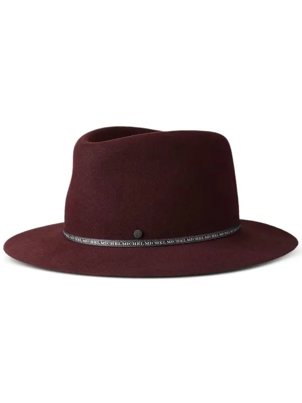 MAISON MICHEL Andre Collapsible Fedora - Red
