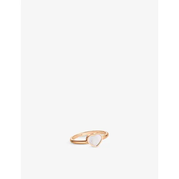 Chopard My Happy Hearts 18ct Rose-gold And Mother-of-pearl Ring - Rose Gold