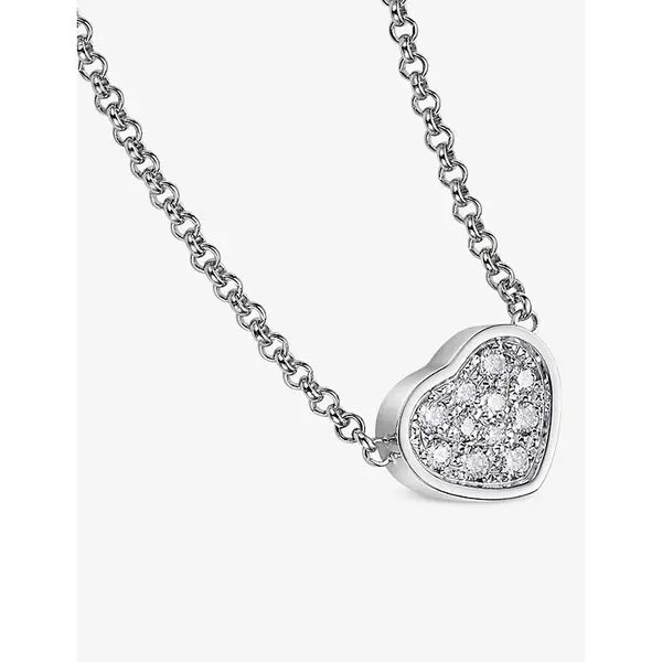 Chopard Happy Hearts Diamond Pendant Necklace - White Gold