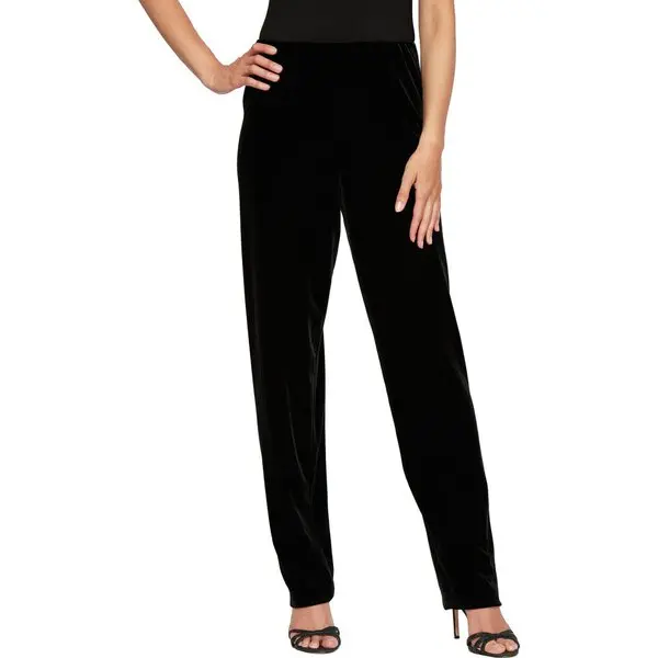 Alex Evenings Slim Velvet Pull-on Pants