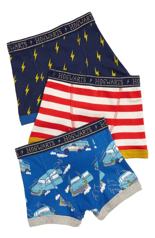 Boden Harry Potter Hogwarts 3-pack Boxer Briefs - Multi | Editorialist