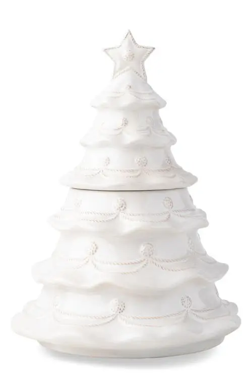 JULISKA Berry & Thread Christmas Tree Cookie Jar - Whitewash