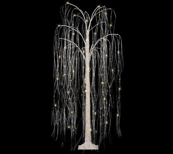 PULEO INTERNATIONAL Puleo 5' Prelit Outdoor Willow Tree With 240 Wa Rm White Lights
