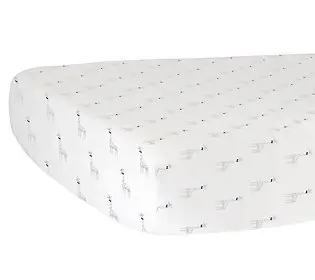 LUSH DECOR Hello Spud Gray Giraffe Fitted Crib Sheet