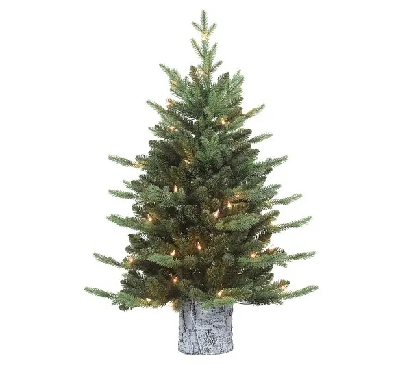 PULEO INTERNATIONAL Puleo Pre-lit 3' Potted Artificial Christmas Tr Ee W/50 Lights