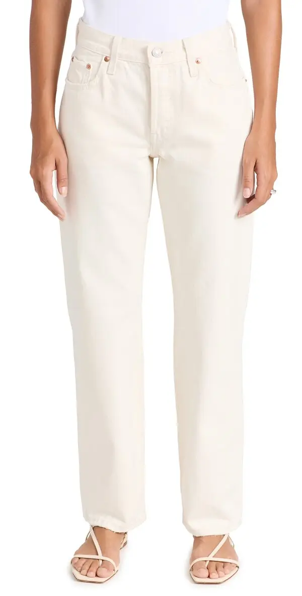 LEVI'S 501 '90s Straight Leg Jeans - Ecru White