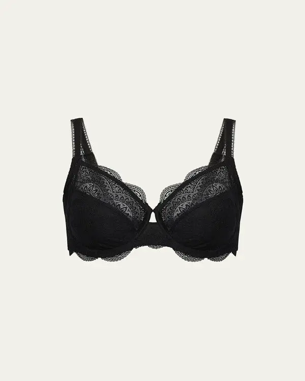 Simone Perele Karma Full Cup Support Lace Bra - Midnight | Editorialist