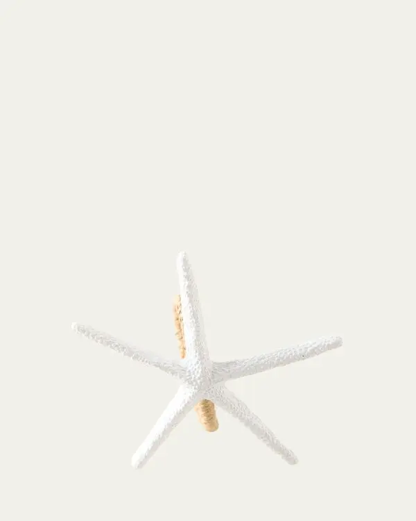 VON GERN HOME Starfish Napkin Ring - White