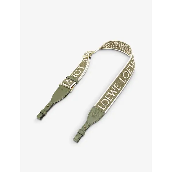 Loewe Anagram Loop Cotton And Leather Bag Strap