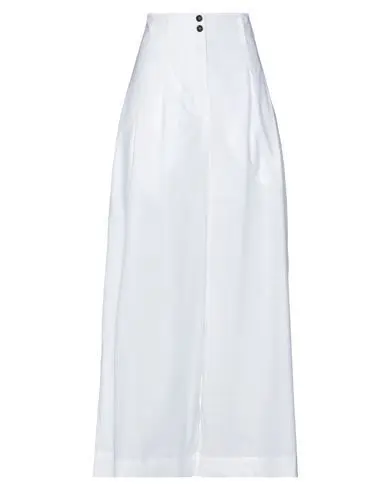 Isabel Benenato Cotton Wide-leg Pants - White