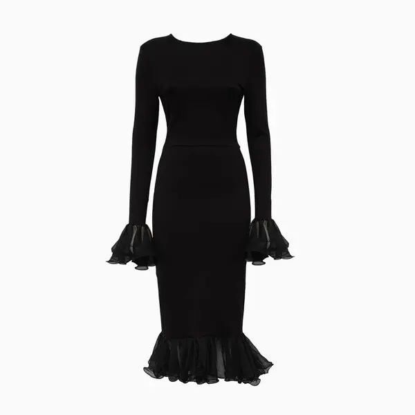 Rotate By Birger Christensen Heavy Jersey Dress - Black | Editorialist