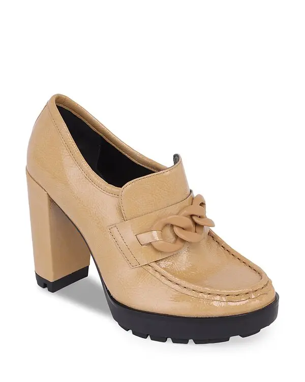 KENNETH COLE Justin Lug Loafer Pumps - Tan