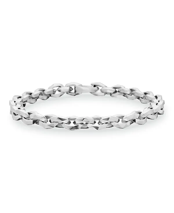 David Yurman Sterling Faceted Link Bracelet - Silver