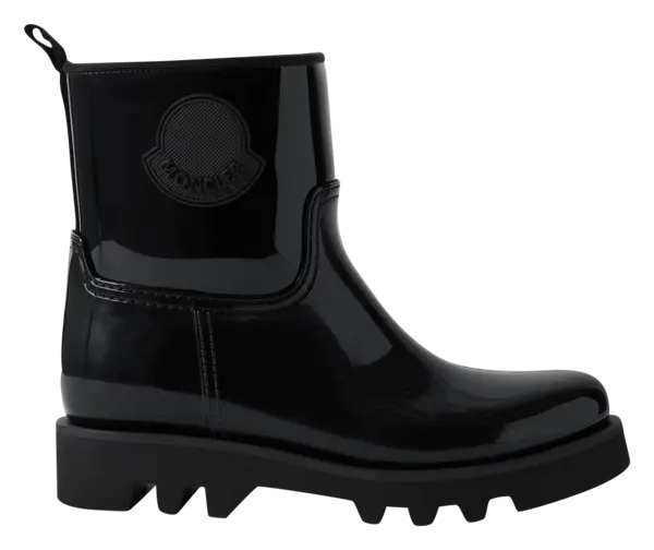 Moncler Ginette Glossed-rubber Rain Boots - Black