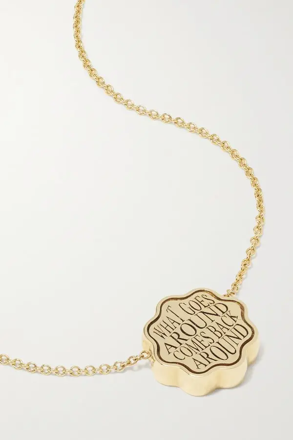 Retrouvai Petite Talisman 18-Karat Necklace Gold Editorialist