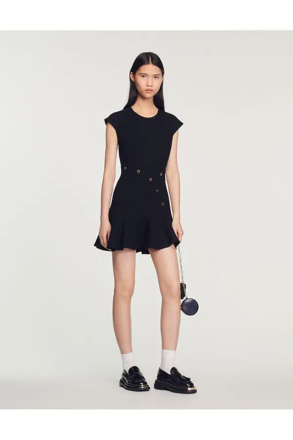 sandro asymmetric dress Sandro Dress - Black, AU/UK 4