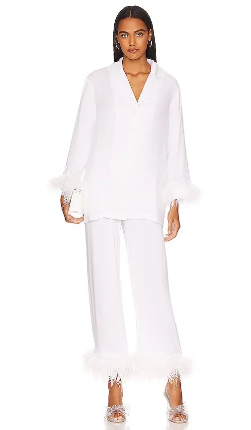 Sleeper Pajama Set With Double Feathers
