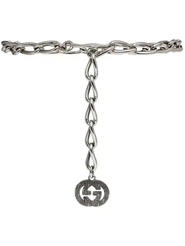 Gucci Interlocking G Chain Belt Silver Editorialist