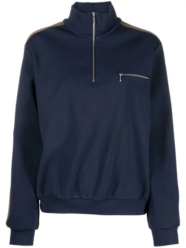 Tory Burch Side-stripe Detail Sweatshirt - Blue